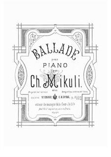 Ballade, Op.21 by C. Mikuli - sheet music on MusicaNeo