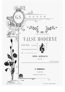 Valse Moderne, Op.24 by G. Horváth - sheet music on MusicaNeo