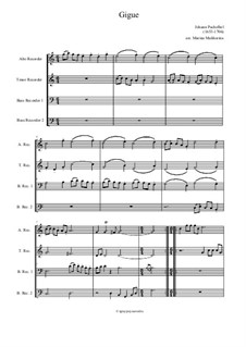 Gigue by J. Pachelbel - sheet music on MusicaNeo