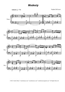 Modesty (Piano solo) by S. DeCesare - sheet music on MusicaNeo