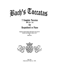 Toccatas, BWV 910-916 by J.S. Bach - free download on MusicaNeo