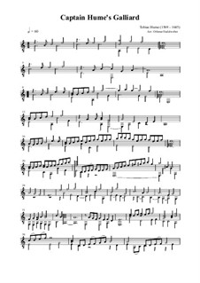 Captain Hume's Galliard by T. Hume - sheet music on MusicaNeo