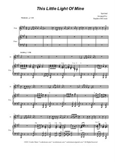 This Little Light of Mine by folklore - sheet music on MusicaNeo