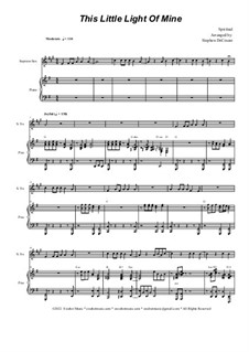 This Little Light of Mine by folklore - sheet music on MusicaNeo