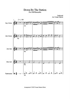 Down By the Station by folklore - sheet music on MusicaNeo
