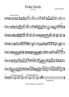 Pedal Study (for organ) by R. Zugnoni - sheet music on MusicaNeo