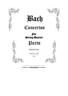 Seven Bach's String Quartet Concertos by J.S. Bach on MusicaNeo