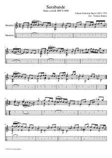 Suite for Cello No.2 in D Minor, BWV 1008 by J.S. Bach on MusicaNeo