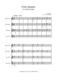 Frere Jacques (Are You Sleeping?) by folklore - sheet music on MusicaNeo