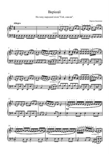 Variations on the theme of the ukrainian folk song 'Hey, falcons' (Hey ...