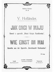 Gavotte aus der Operette 'Durchlaucht Radieschen' by V. Hollaender on ...