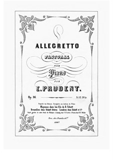 Allegretto Pastoral, Op.36 by É. Prudent - sheet music on MusicaNeo