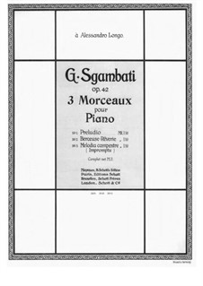 3 Morceaux, Op.42 by G. Sgambati - sheet music on MusicaNeo