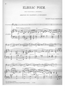 Elegiac Poem by G. Bantock - free download on MusicaNeo