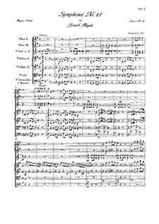 Symphony No.47 in G Major, Hob.I/47 by J. Haydn on MusicaNeo