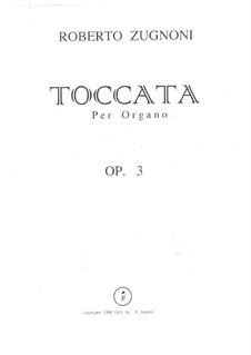 Toccata, Op.3 by R. Zugnoni - sheet music on MusicaNeo