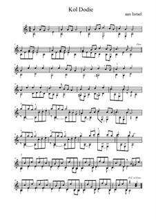 Kol Dodi (The Voice of My Beloved) by folklore - sheet music on MusicaNeo