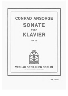 Sonate, Op.21 by C. Ansorge - sheet music on MusicaNeo