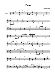 Pavan by J. Dowland - sheet music on MusicaNeo