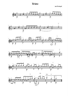 Triste by folklore - sheet music on MusicaNeo