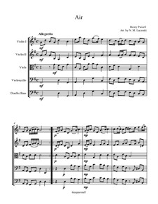 Air in G Major by H. Purcell - sheet music on MusicaNeo