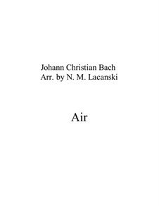 Air by J.C. Bach - sheet music on MusicaNeo