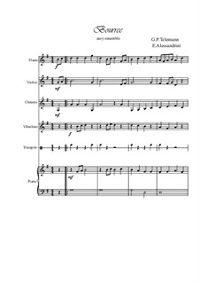 Bourree in G Major by G.P. Telemann - sheet music on MusicaNeo