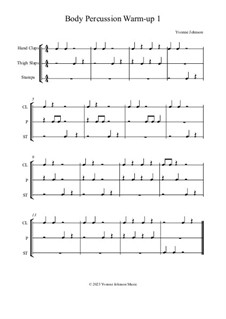 Body Percussion Warm Ups 1-3 by Y. Johnson - free download on MusicaNeo