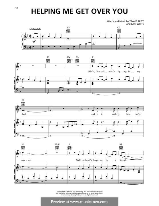 Helping Me Get Over You by L. White, T. Tritt - sheet music on MusicaNeo