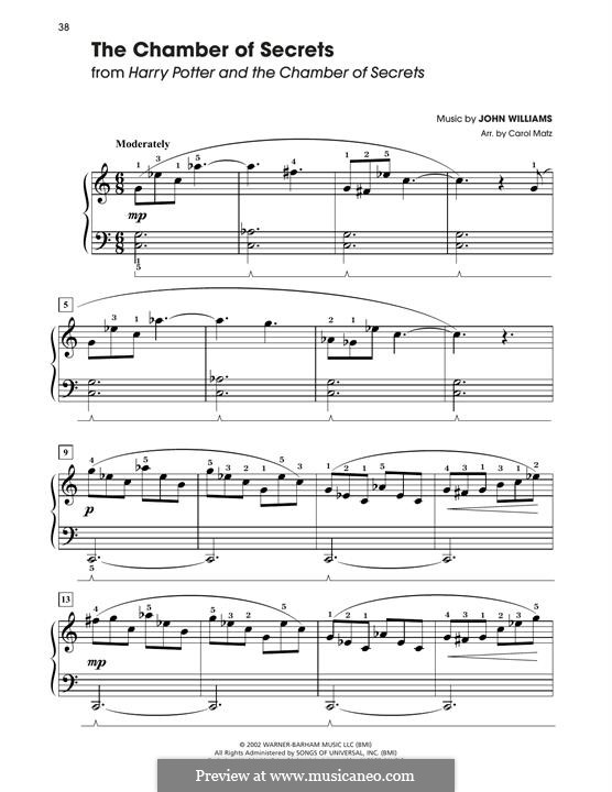 The Chamber of Secrets (from Harry Potter) by J. Williams on MusicaNeo