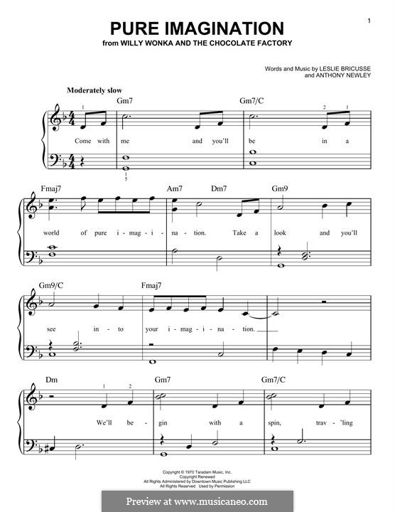Pure Imagination (from Willy Wonka and The Chocolate Factory) by A. Newley, L. Bricusse on MusicaNeo