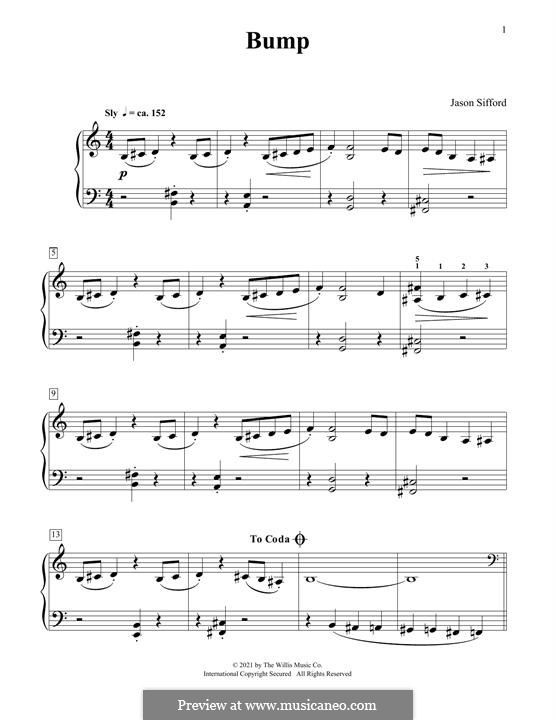 Bump by J. Sifford - sheet music on MusicaNeo