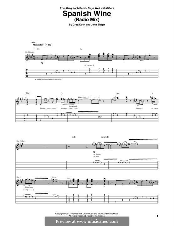 Spanish Wine by G. Koch - sheet music on MusicaNeo