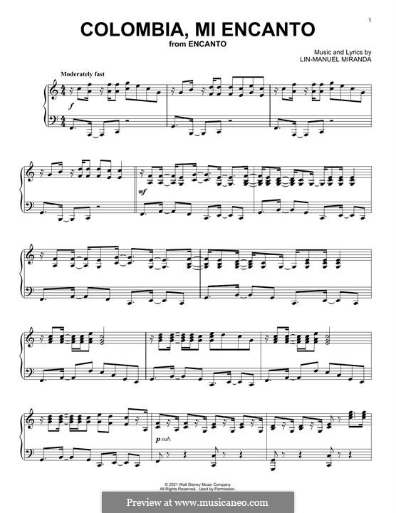 Colombia, Mi Encanto (from Encanto) by L. Miranda on MusicaNeo