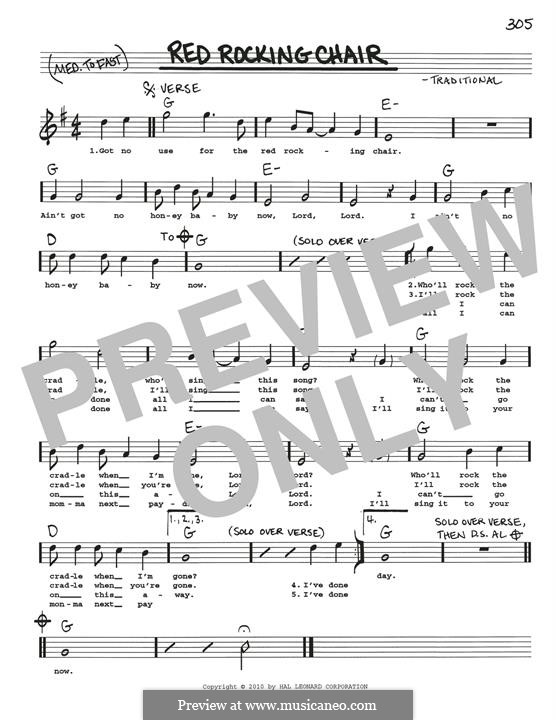 Red Rocking Chair by folklore - sheet music on MusicaNeo