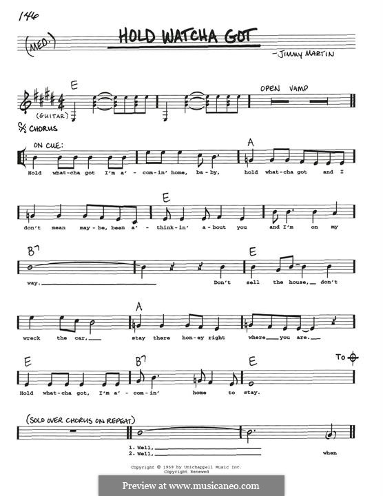 Hold Whatcha Got by J. Martin - sheet music on MusicaNeo