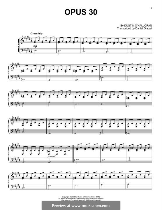 Opus 30 by D. O'Halloran - sheet music on MusicaNeo