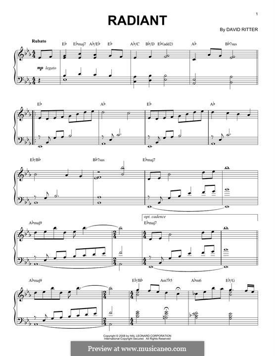 Radiant by D. Ritter - sheet music on MusicaNeo