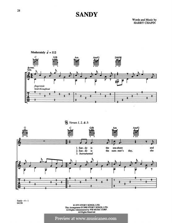 Sandy by H. Chapin - sheet music on MusicaNeo
