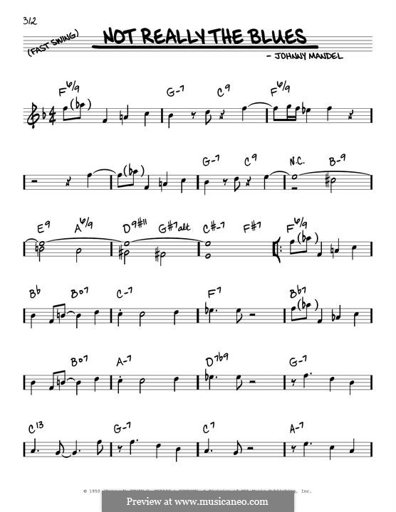 Not Really The Blues by J. Mandel - sheet music on MusicaNeo