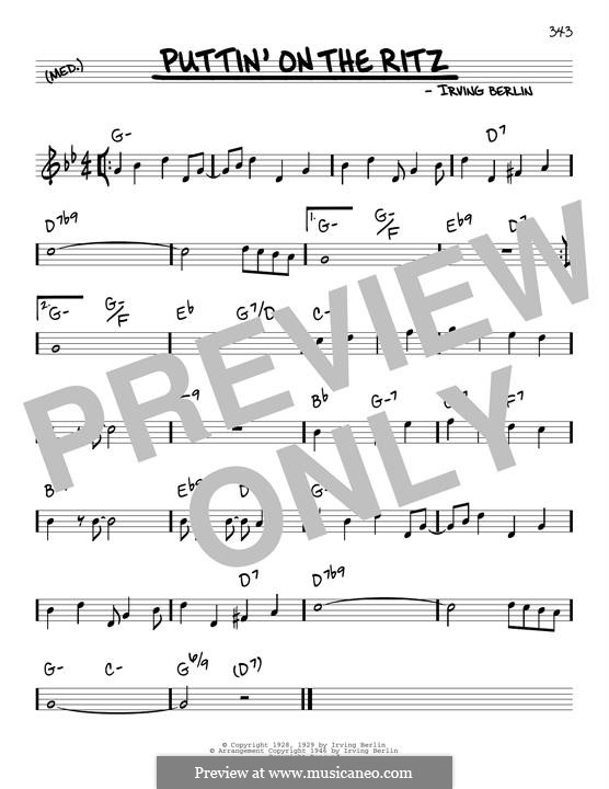 Puttin' on the Ritz by I. Berlin - sheet music on MusicaNeo