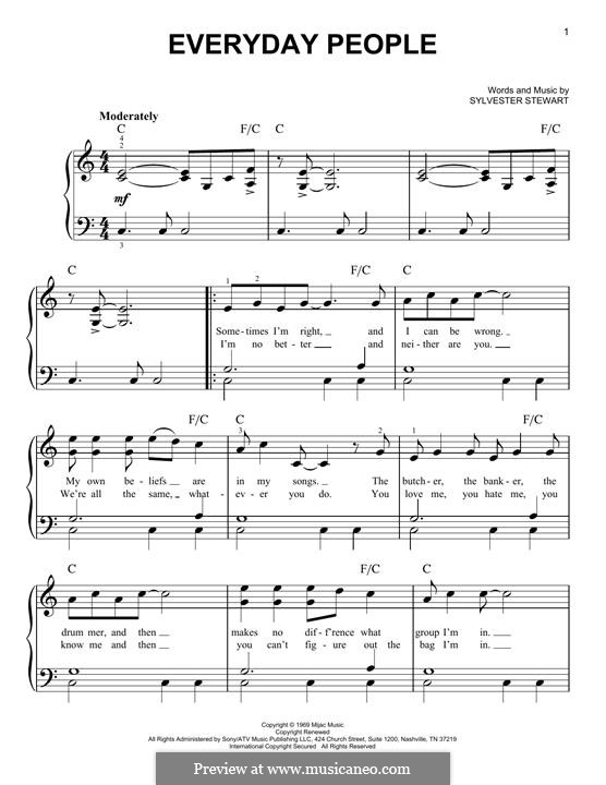 Everyday People (Sly and The Family Stone) by S. Stewart on MusicaNeo