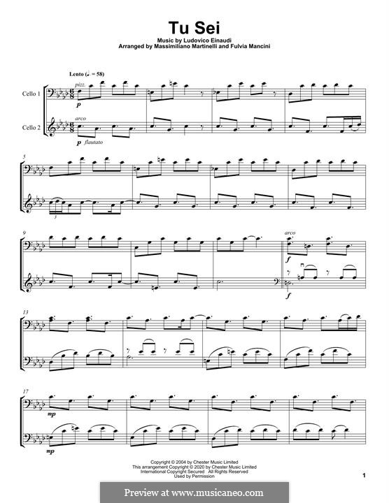 Tu Sei by L. Einaudi - sheet music on MusicaNeo