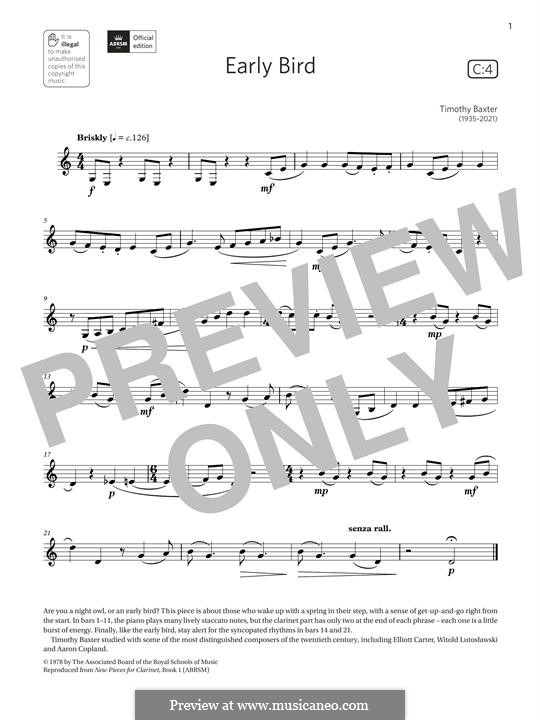 Early Bird by T. Baxter - sheet music on MusicaNeo