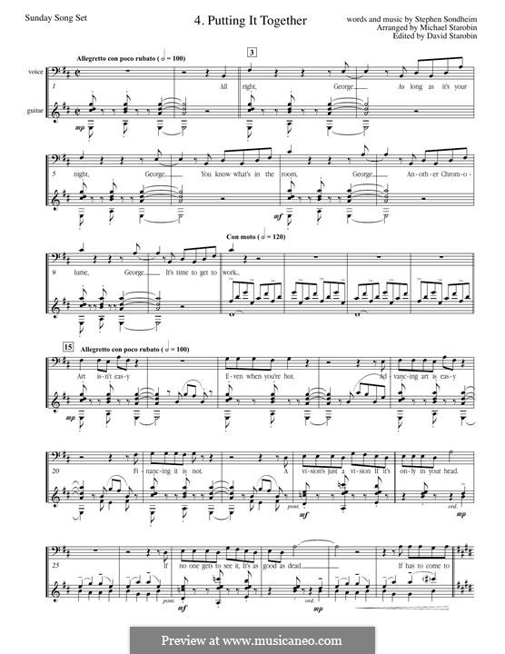 Putting It Together by S. Sondheim - sheet music on MusicaNeo