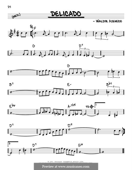 Delicado by W. Azevedo - sheet music on MusicaNeo