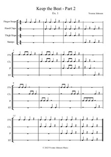 Keep The Beat - Part 2 For Orff Body Percussion by Y. Johnson on MusicaNeo