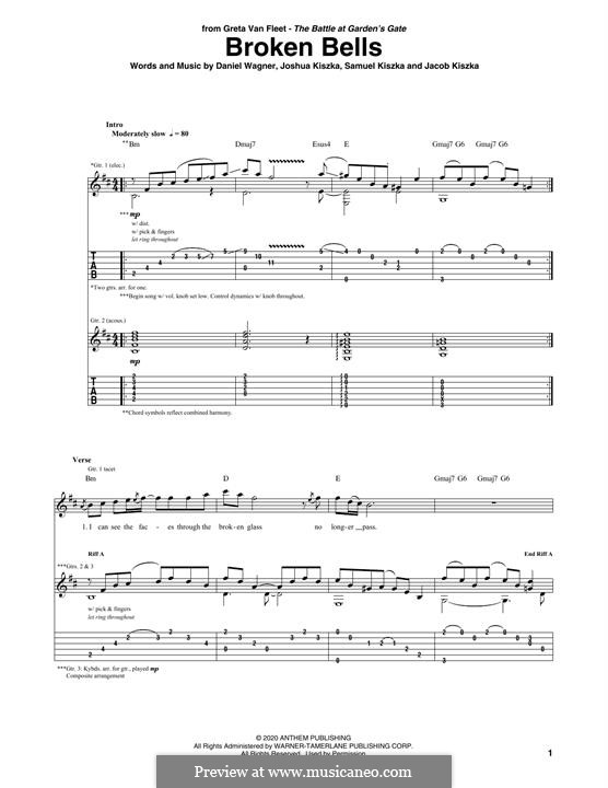 Broken Bells (Greta Van Fleet) by J. Kiszka, D. Wagner, S. Kiszka, J ...