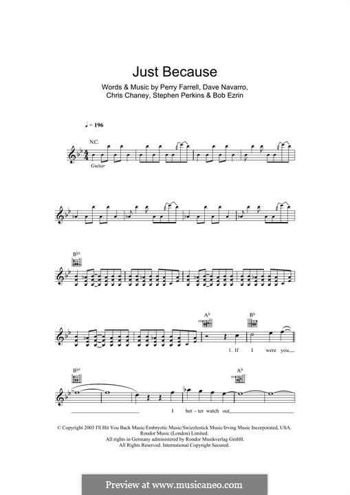 Just Because (Jane's Addiction) by B. Ezrin, C. Chaney, D. Navarro, P ...