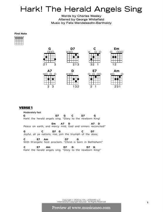 Hark! The Herald Angels Sing by folklore - sheet music on MusicaNeo